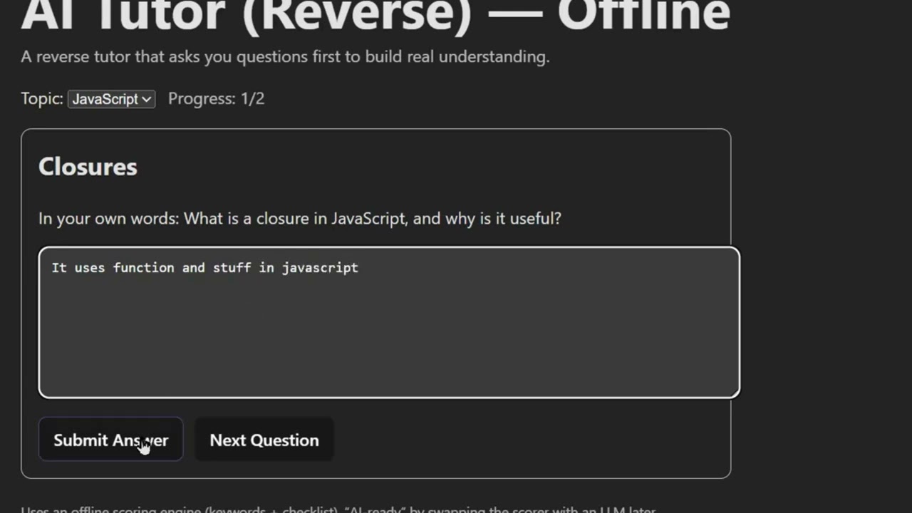 AI Reverse Tutor