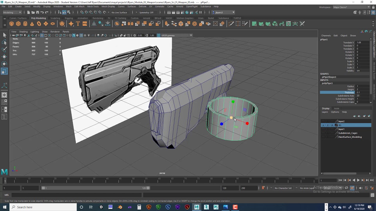 ANI 150 Modeling Sci Fi Weapon Part 03