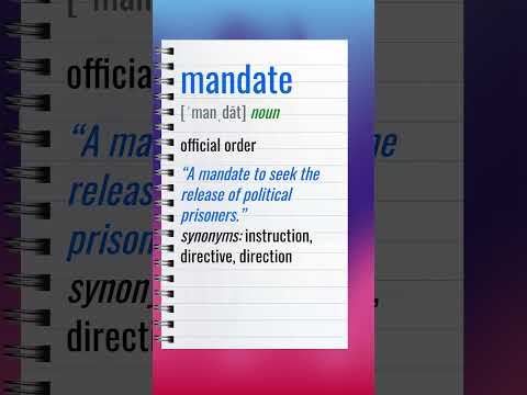 MANDATE (C1 Advanced) Learn English Vocabulary