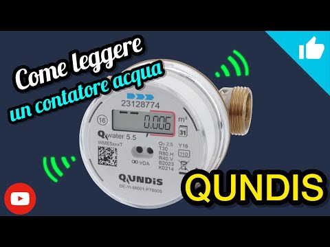 COME LEGGERE UN CONTATORE ACQUA FREDDA O CALDA RADIO QUNDIS WME5 contatore elettronico digitale