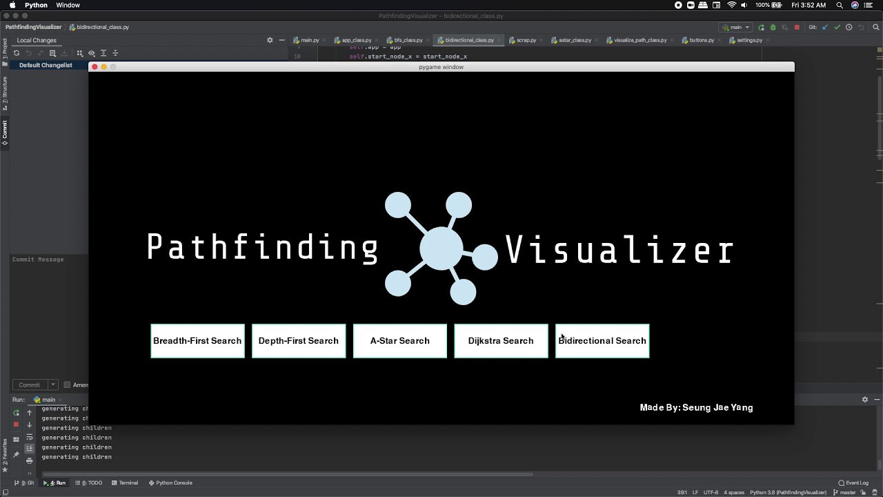 Python Pathfinding Visualizer - Seung Jae Yang