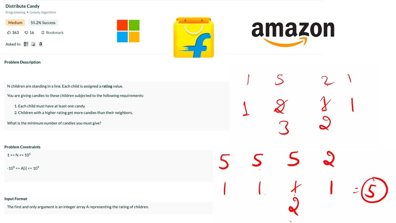 15.5 Distribute Candy (Greedy Algorithm)-Interviewbit #backtracking#interview#recursion