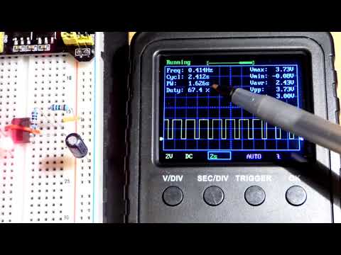 Comparing 555 timer astable mode online calculator values to oscilloscope measurements