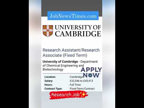 Research Associate β¨ University of Cambridge - Department of Chemical Engineering and Biotechnology