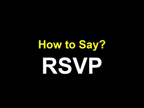 How to Pronounce RSVP? Meaning & Pronunciation