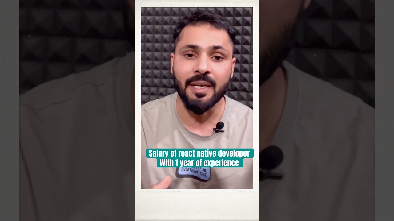 Salary for react native developer with 1 year experience #coding #reactnative #reactjobs