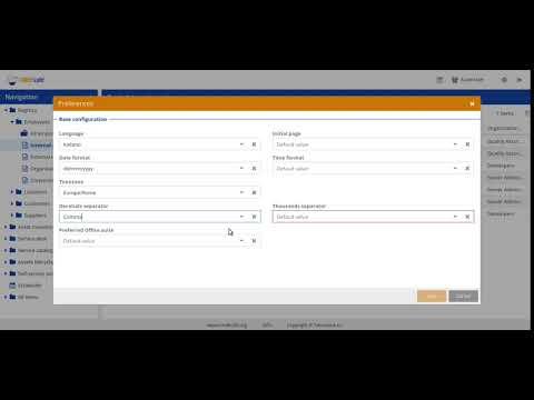 User preferences - CMDBuild 3.2