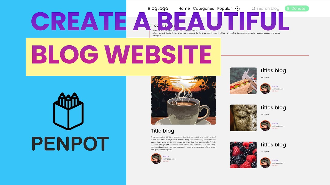 Creating a Blog Design in Penpot (Music Only)