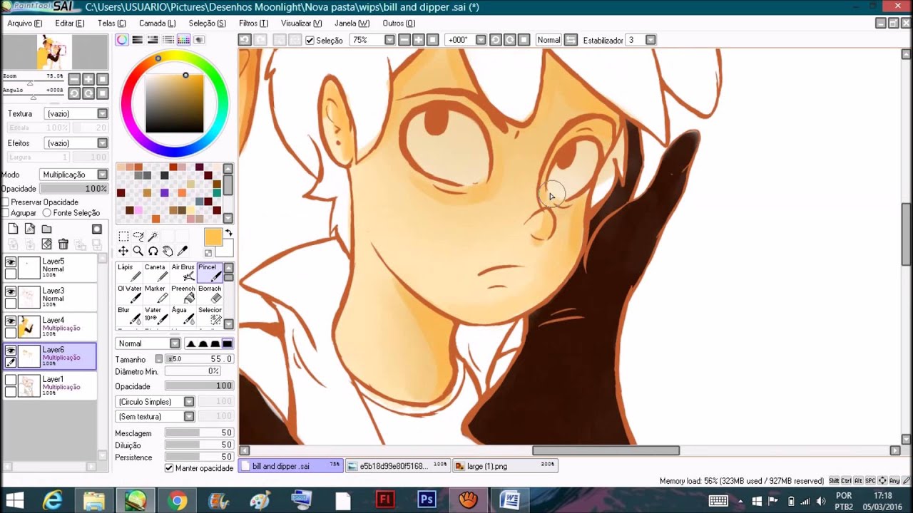 .:Speedpaint:.-Bill and Dipper- Gravity Falls