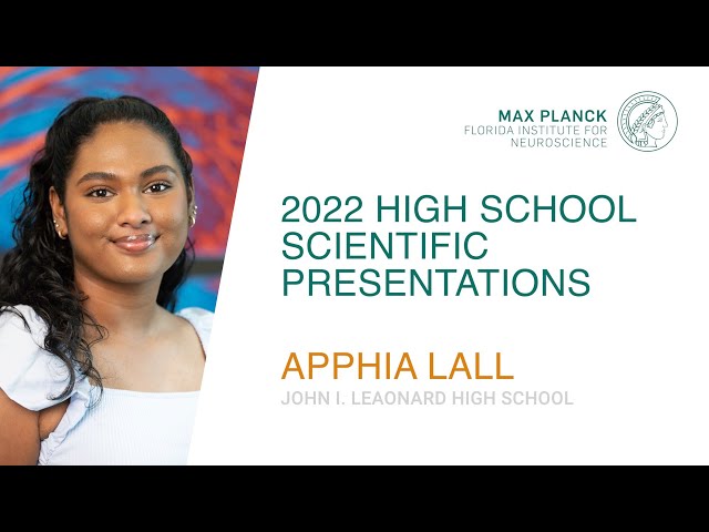 High School Internship – Max Planck Florida Institute for Neuroscience