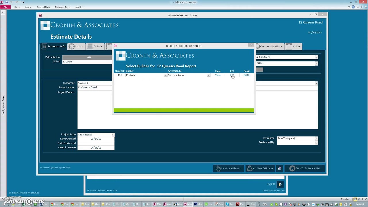 HandOver Report as PDF Test