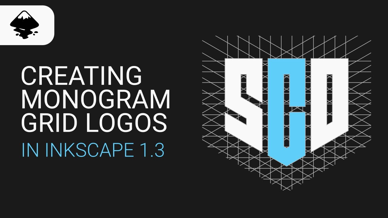 Monogram Logo Design Process Using Grids in Inkscape 1.3