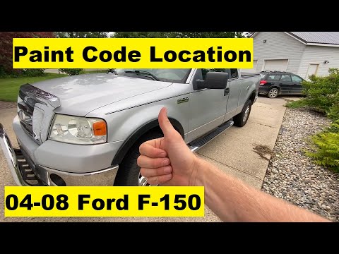 Paint Code Location Ford F150 2004 2005 2006 2007 2008 04 05 06 07 08