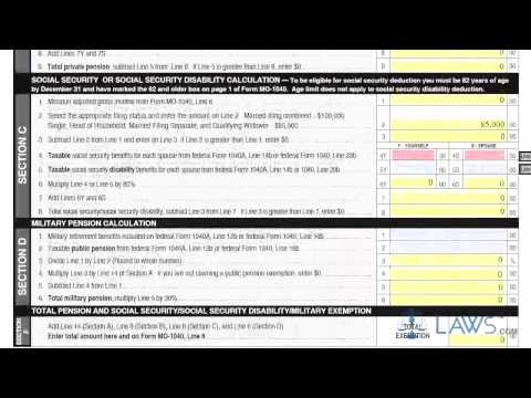 Form MO 1040 Individual Income Tax Return Long Form