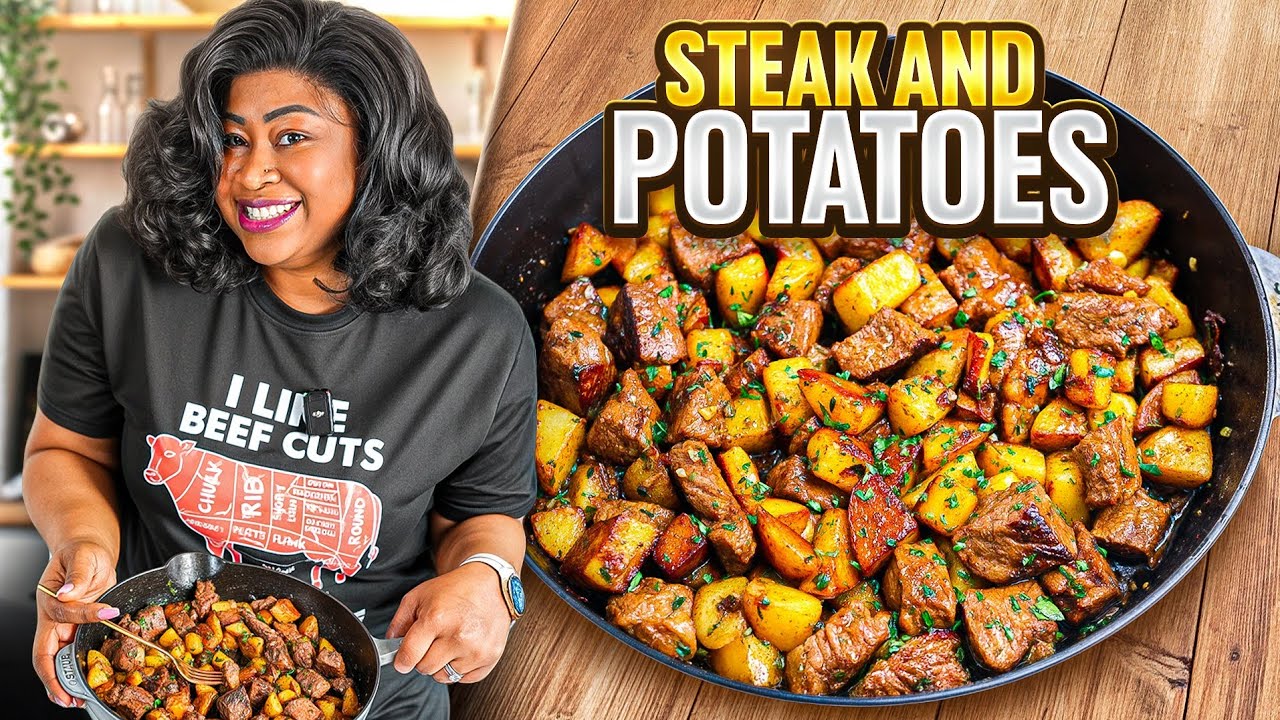 Skillet Garlic Butter Steak Bites And Potatoes  | 30-Minute Dinner Recipe