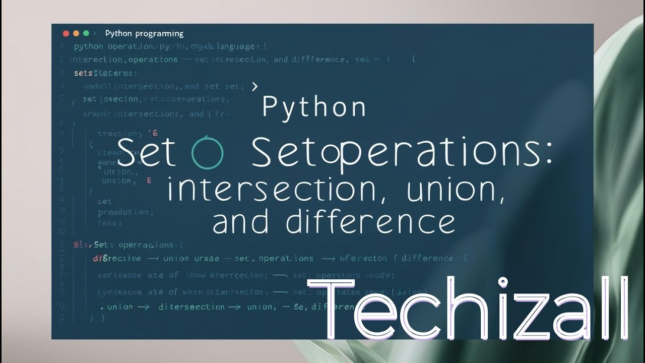Python Sets Tutorial | Set Operations Explained with Examples #learnpython #pythonprogramming