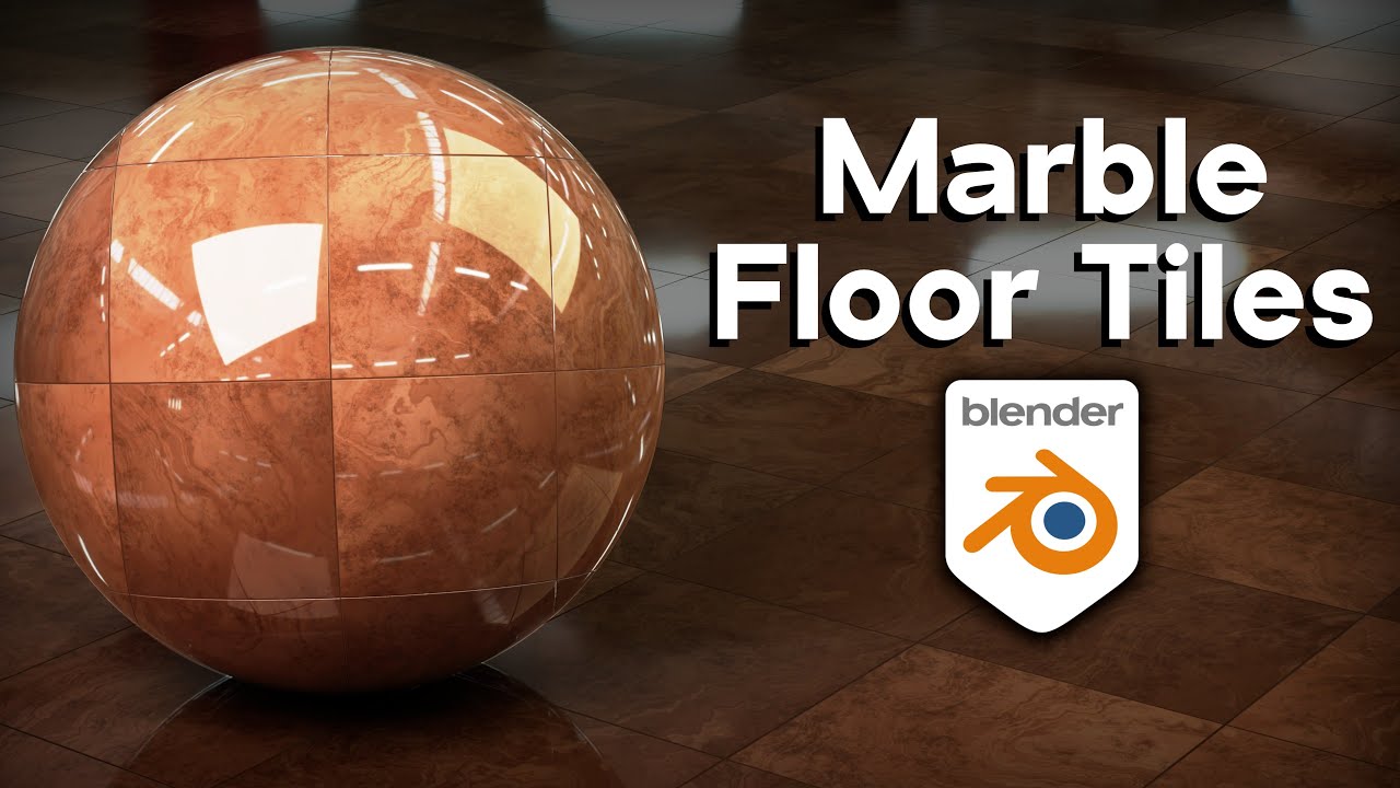 Procedural Marble Floor Tiles Material (Blender Tutorial)