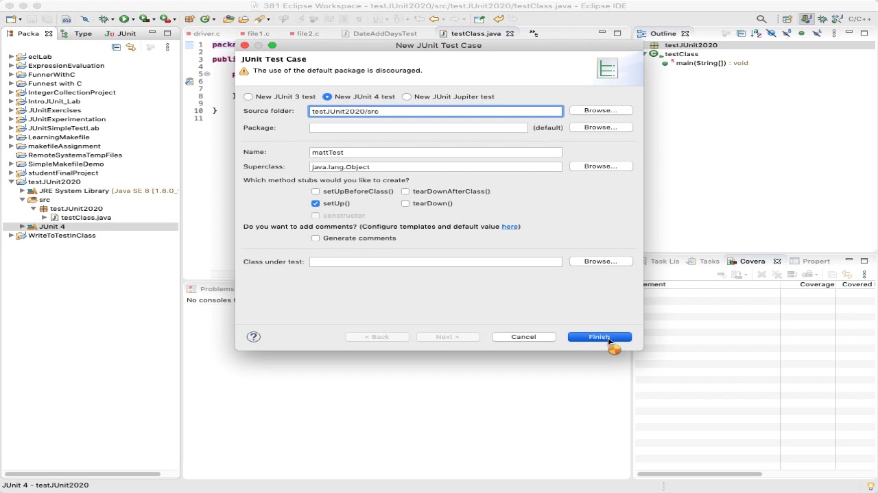 EnablingJUnit in Eclipse