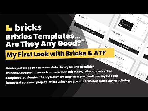 First Look: Brixies Template Library for Bricks Builder + ATF
