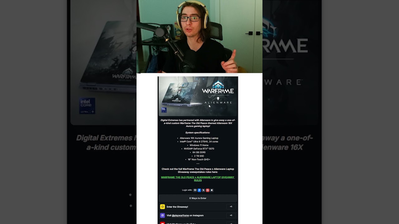 New Warframe Promo Code & Laptop Giveaway From Alienware