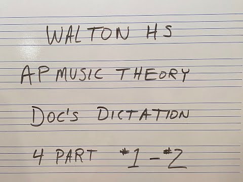 Walton AP Theory Harmonic Dictation 1-2