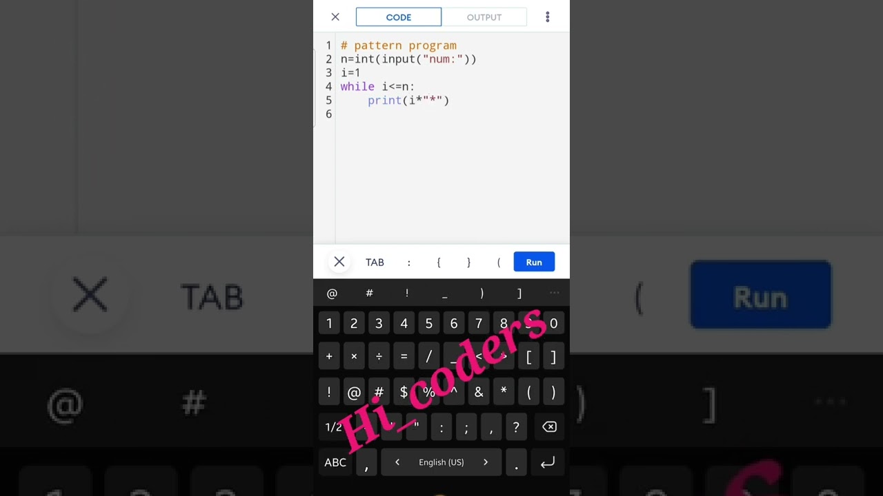 star pattern program in python!pyramid pattern program in python!#pattern in #python #shorts #coding