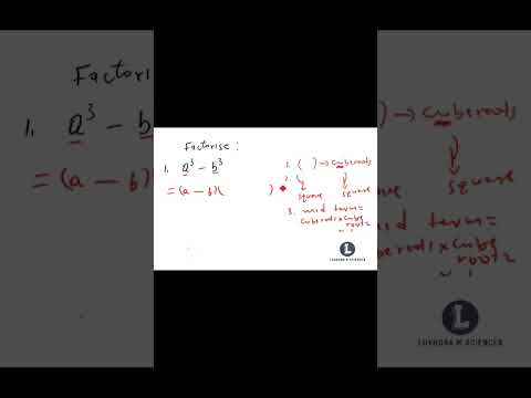 Factorization: difference of two cubes