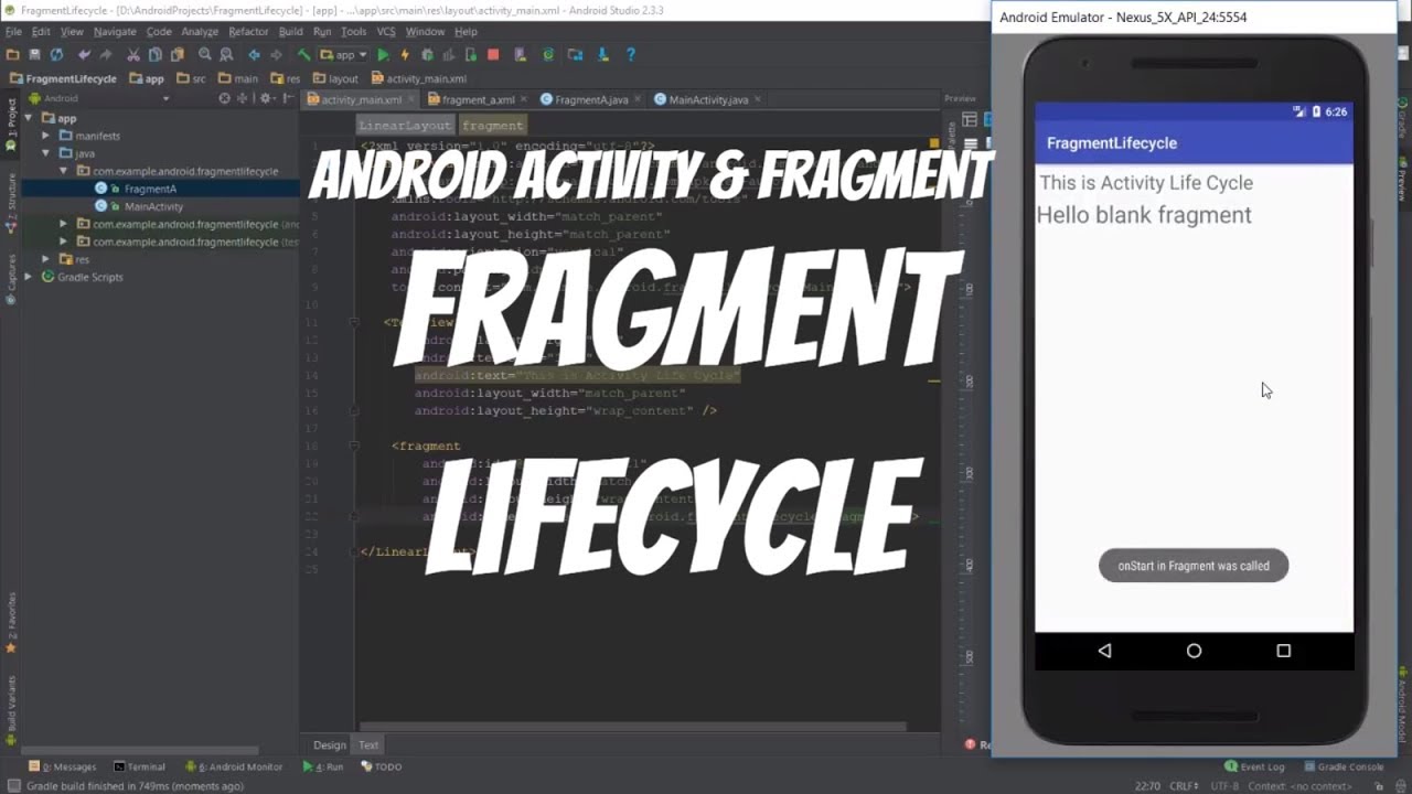 Android Activity & Fragment Tutorial 39 - Fragment LifeCycle