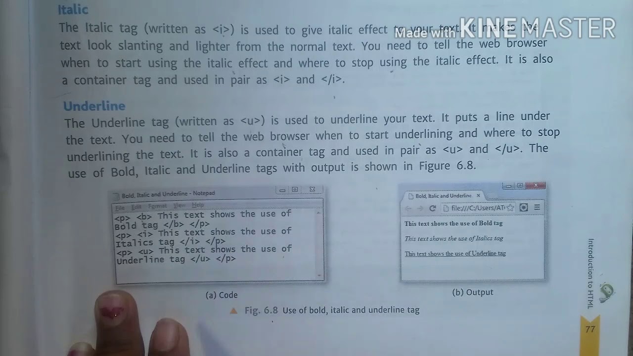 Computer :- class 7th :- chapter - Introduction To HTML  ( part -3 )