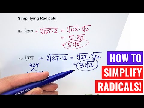 Simplifying Radicals