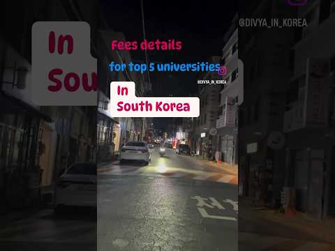 Top 5 universities in Korea.