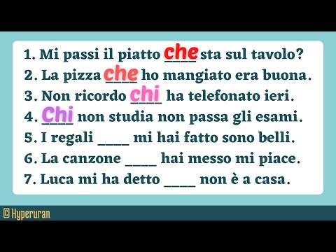 Italian how to choose between CHI and CHE | Pronouns/Linking words A2/B1 | Learn italian fre lessons