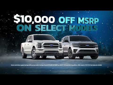 Up to $10,000 off MSRP on F-150s and Expeditions or financing rates as low as 0% for up to 72 months