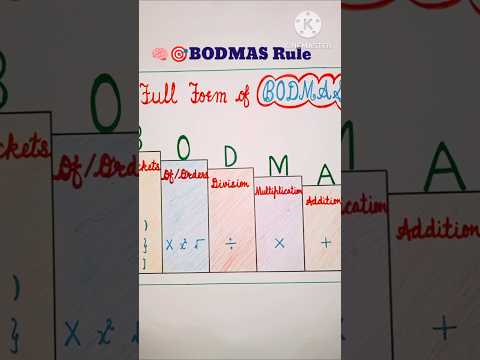 BODMAS Rule🔥 #shorts #viralshort #maths #trending #short