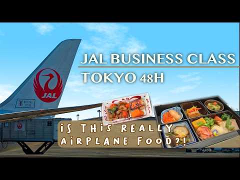 The Best Food on a Plane! | Japan Airlines Business Class and 48hours in Tokyo!