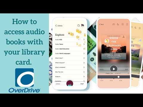 How to use the OverDrive website to access audio books.