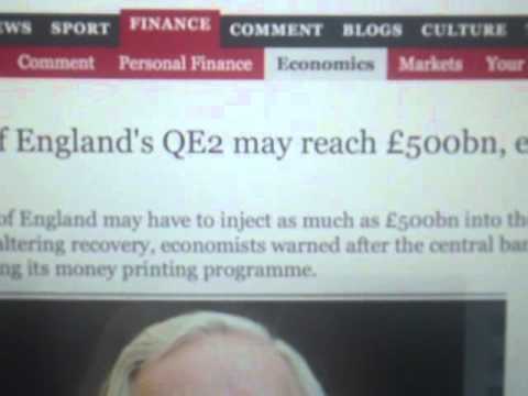 Bank Of England Q.E may reach £500 Billion