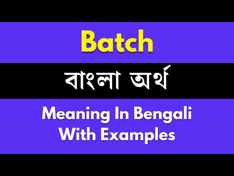 Batch Meaning in Bengali/ Batch শব্দের বাংলা ভাষায় অর্থ অথবা মানে কি
