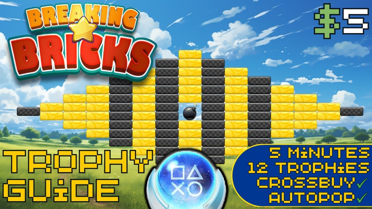 EASY 5 Minute $5 Crossbuy Autopop Platinum! | Breaking Bricks Trophy Guide