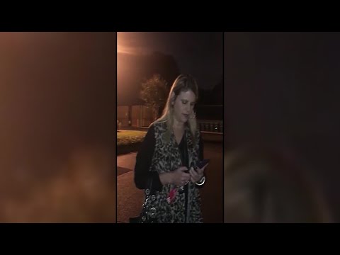 Woman shouting racist words