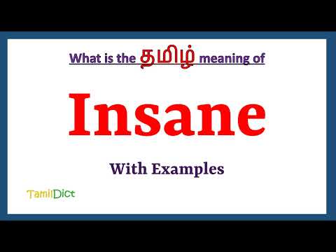 Insane Meaning in Tamil | Insane in Tamil | Insane in Tamil Dictionary |