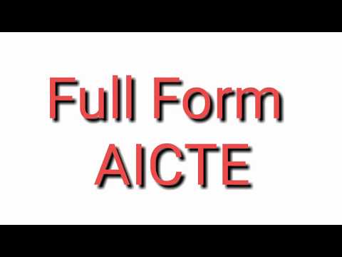 Full Form Of AICTE ?
