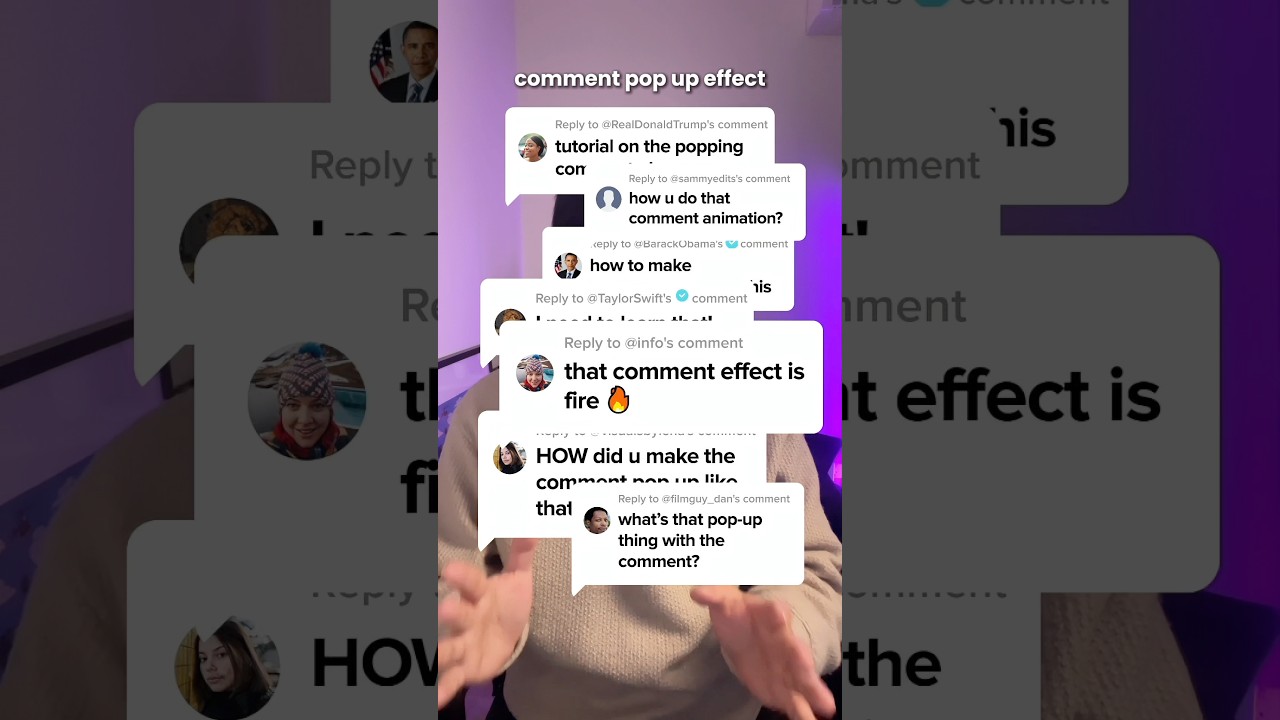Comment pop-up effect! Easy phone editing tutorial! #creativeedits