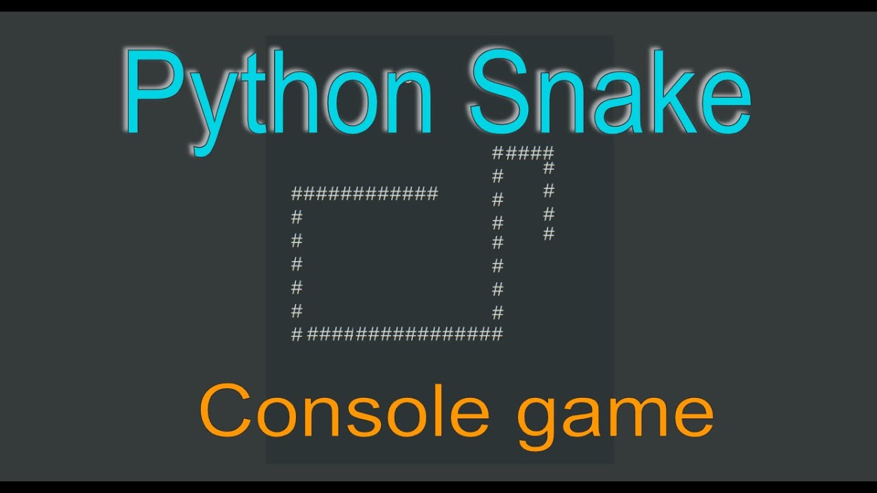 Python Console Retro Snake Game Tutorial.