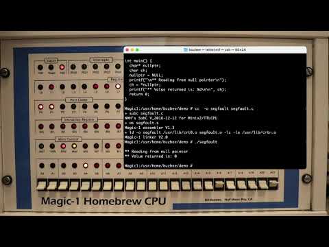 Magic-1 HomebrewCPU: Fun with Segfaults
