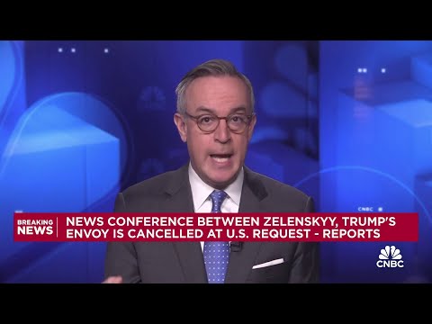 Report: News conference between Zelenskyy, Trump's envoy is cancelled at U.S. request