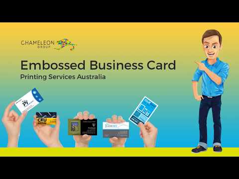 Embossed Business Card Printing Services Australia