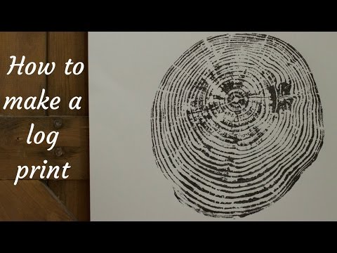 How to make a print from a log, art project