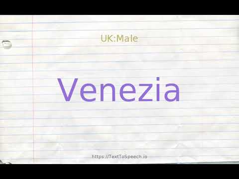 How to pronounce venezia
