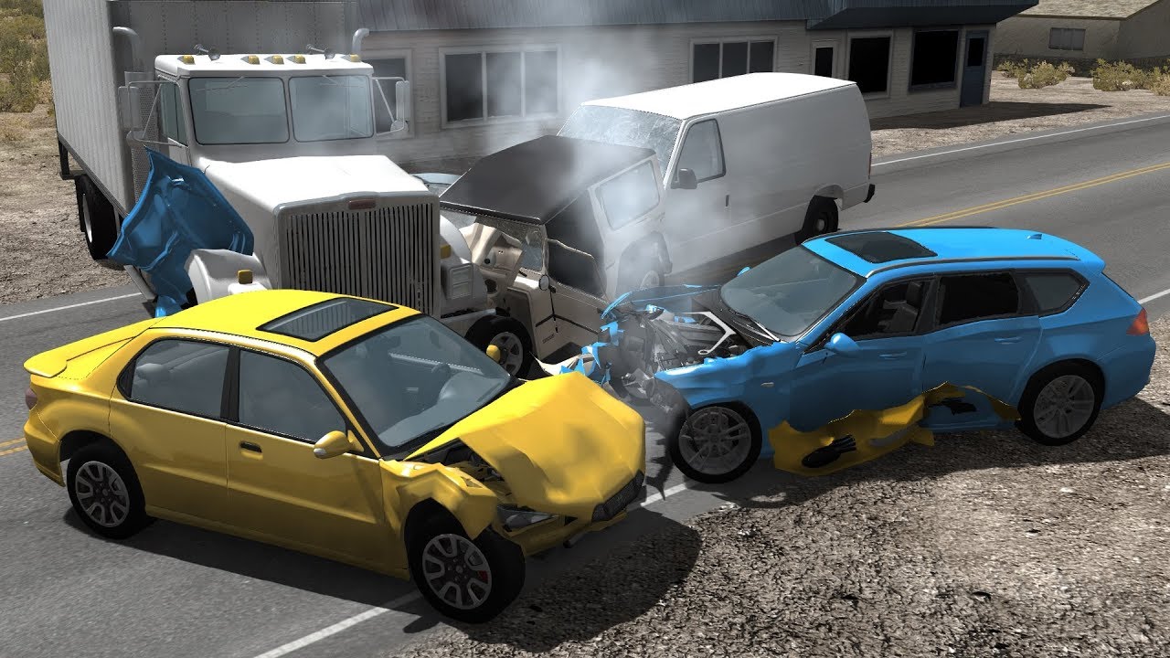 Multi-Vehicle Pileup Crashes 29 | BeamNG.drive